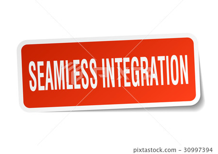 seamless integration square sticker on white - Stock Illustration ...