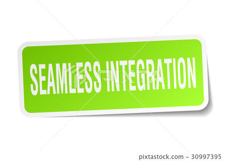seamless integration square sticker on white - Stock Illustration ...