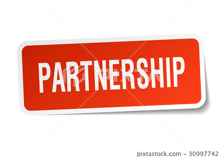 partnership square sticker on white - Stock Illustration [30997742] - PIXTA