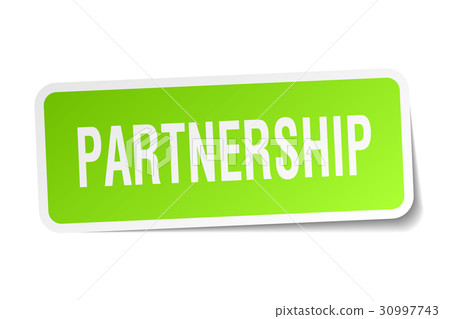 partnership square sticker on white - Stock Illustration [30997743] - PIXTA