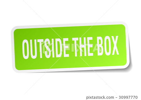 outside the box square sticker on white - Stock Illustration [30997770 ...