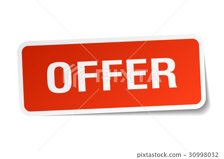 offer square sticker on white - Stock Illustration [30998032] - PIXTA
