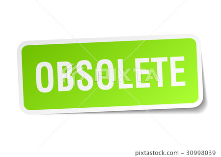 obsolete square sticker on white - Stock Illustration [30998039] - PIXTA
