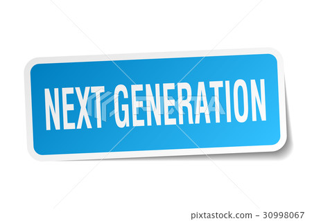 next generation square sticker on white - Stock Illustration [30998067 ...