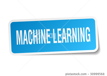 machine learning square sticker on white - Stock Illustration [30999568 ...