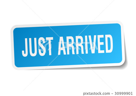 just arrived square sticker on white - Stock Illustration [30999901 ...
