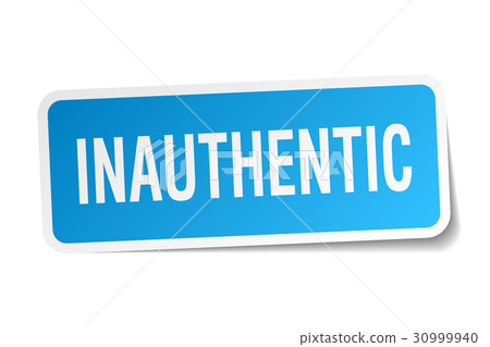 inauthentic square sticker on white - Stock Illustration [30999940] - PIXTA