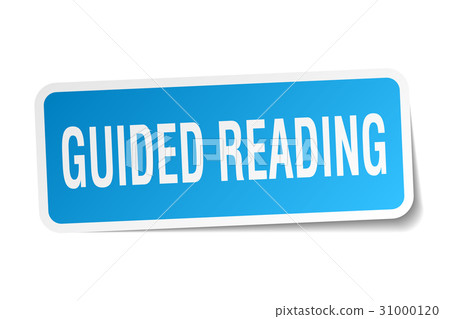 guided reading square sticker on white - Stock Illustration [31000120 ...