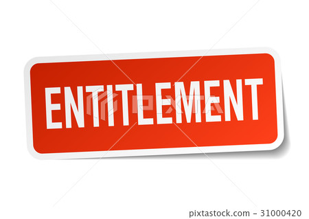 entitlement square sticker on white - Stock Illustration [31000420] - PIXTA