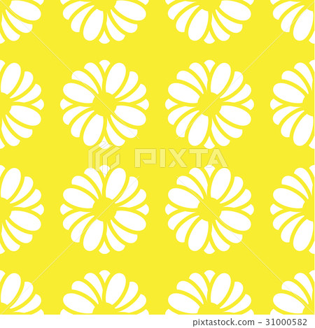 YELLOW FLOWER PATTERN - Stock Illustration [31000582] - PIXTA