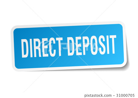 direct deposit square sticker on white - Stock Illustration [31000705 ...