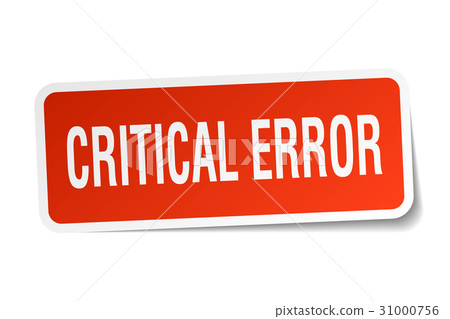 critical error square sticker on white - Stock Illustration [31000756 ...