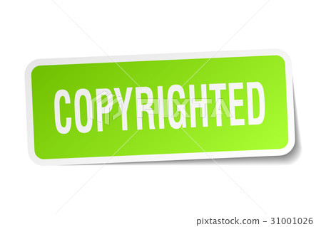 copyrighted square sticker on white - Stock Illustration [31001026] - PIXTA