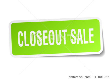 closeout sale square sticker on white - Stock Illustration [31001086 ...