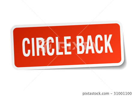 circle back square sticker on white - Stock Illustration [31001100] - PIXTA
