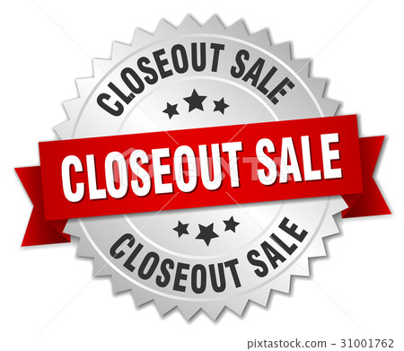 closeout sale round isolated silver badge - Stock Illustration ...