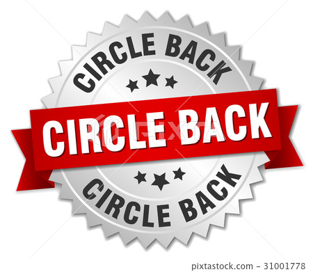 circle back round isolated silver badge - Stock Illustration [31001778 ...
