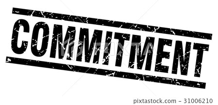 square grunge black commitment stamp - Stock Illustration [31006210 ...