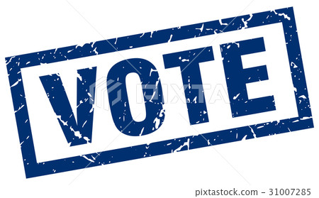 square grunge blue vote stamp - Stock Illustration [31007285] - PIXTA