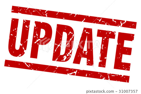 square grunge red update stamp - Stock Illustration [31007357] - PIXTA