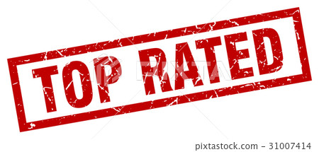 square grunge red top rated stamp-插圖素材 [31007414] - PIXTA圖庫