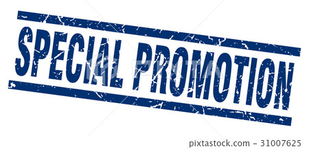 square grunge blue special promotion stamp - Stock Illustration ...