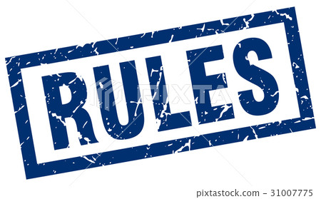 square grunge blue rules stamp - Stock Illustration [31007775] - PIXTA