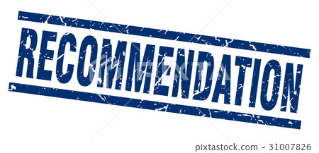 square grunge blue recommendation stamp-插圖素材 [31007826] - PIXTA圖庫