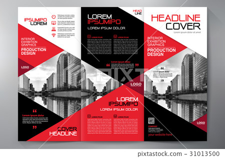 Brochure 3 fold flyer design a4 template. - Stock Illustration ...