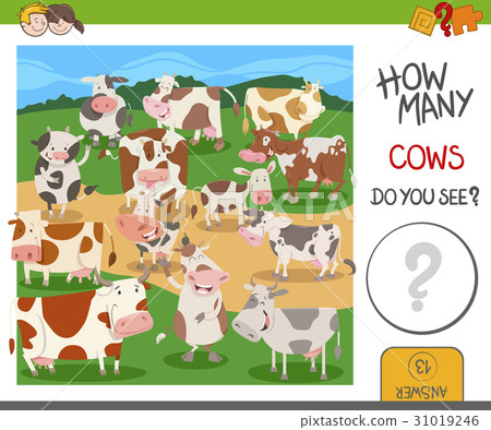 how many cows game - Stock Illustration [31019246] - PIXTA