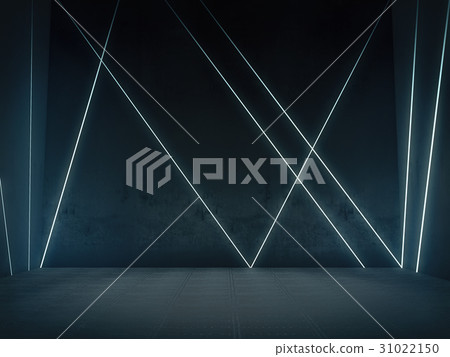 Empty Room With Light Glow Abstract Space 3d Rende Stock Illustration