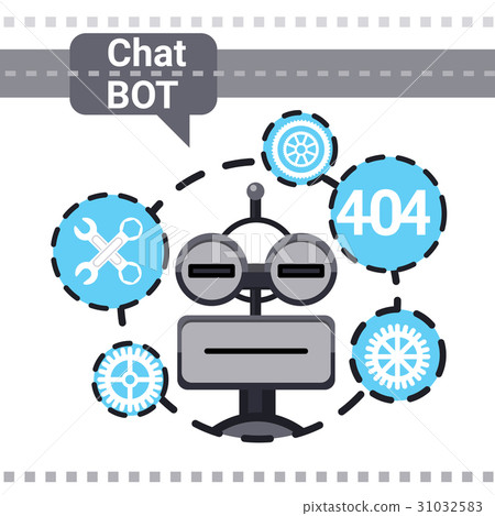 Free Chat Bot Fixing Error, Robot Virtual - Stock Illustration ...
