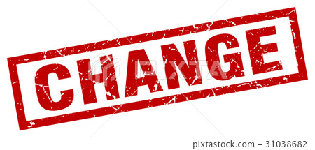 square grunge red change stamp - Stock Illustration [31038682] - PIXTA