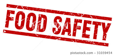 square grunge red food safety stamp - Stock Illustration [31039454] - PIXTA