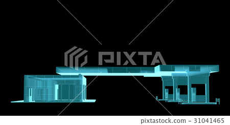 Gas Station. X-ray image - Stock Illustration [31041465] - PIXTA