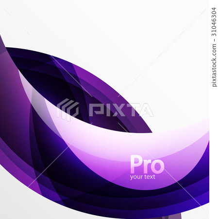 Futuristic hi-tech glass wave abstract background - Stock Illustration ...