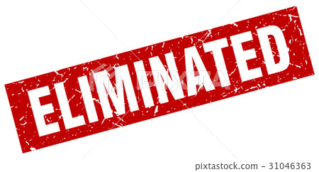 square grunge red eliminated stamp - Stock Illustration [31046363] - PIXTA