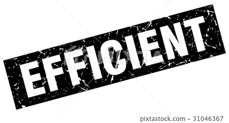 square grunge black efficient stamp - Stock Illustration [31046367] - PIXTA