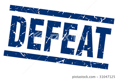 square grunge blue defeat stamp - Stock Illustration [31047125] - PIXTA