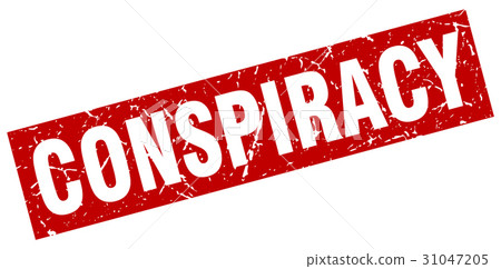 square grunge red conspiracy stamp - Stock Illustration [31047205] - PIXTA