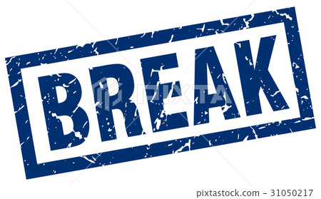 square grunge blue break stamp - Stock Illustration [31050217] - PIXTA