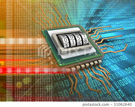 electronic board with code protection - Stock Illustration [31062640 ...