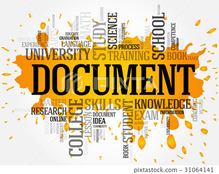 DOCUMENT word cloud collage - Stock Illustration [31064141] - PIXTA