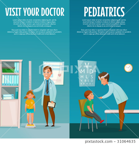 Pediatrician And Kid Vertical Banners - Stock Illustration [31064635 ...