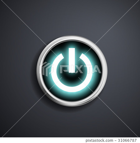 Round power button. - Stock Illustration [31066787] - PIXTA