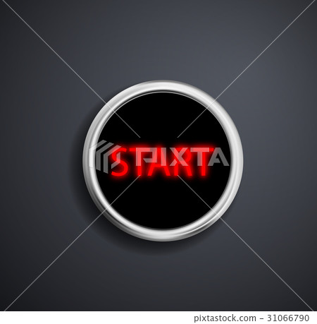 Round button start. - Stock Illustration [31066790] - PIXTA