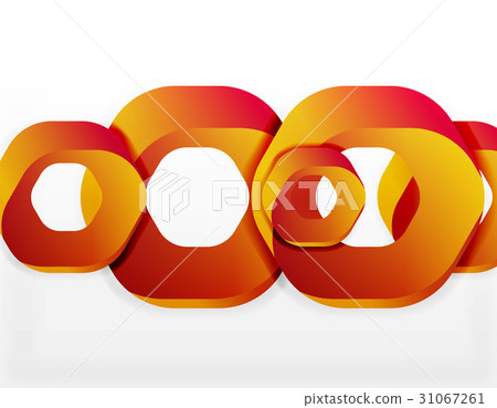 Geometric abstract background, cut chain shapes or - Stock Illustration ...