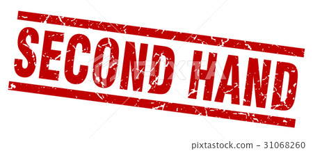 square grunge red second hand stamp - Stock Illustration [31068260] - PIXTA