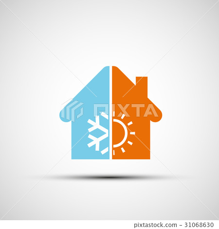 Logo home with climate control. - Stock Illustration [31068630] - PIXTA