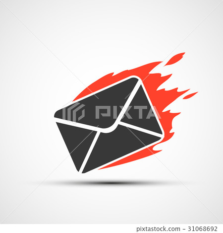 Burning envelope. Stock illustration. - Stock Illustration [31068692 ...